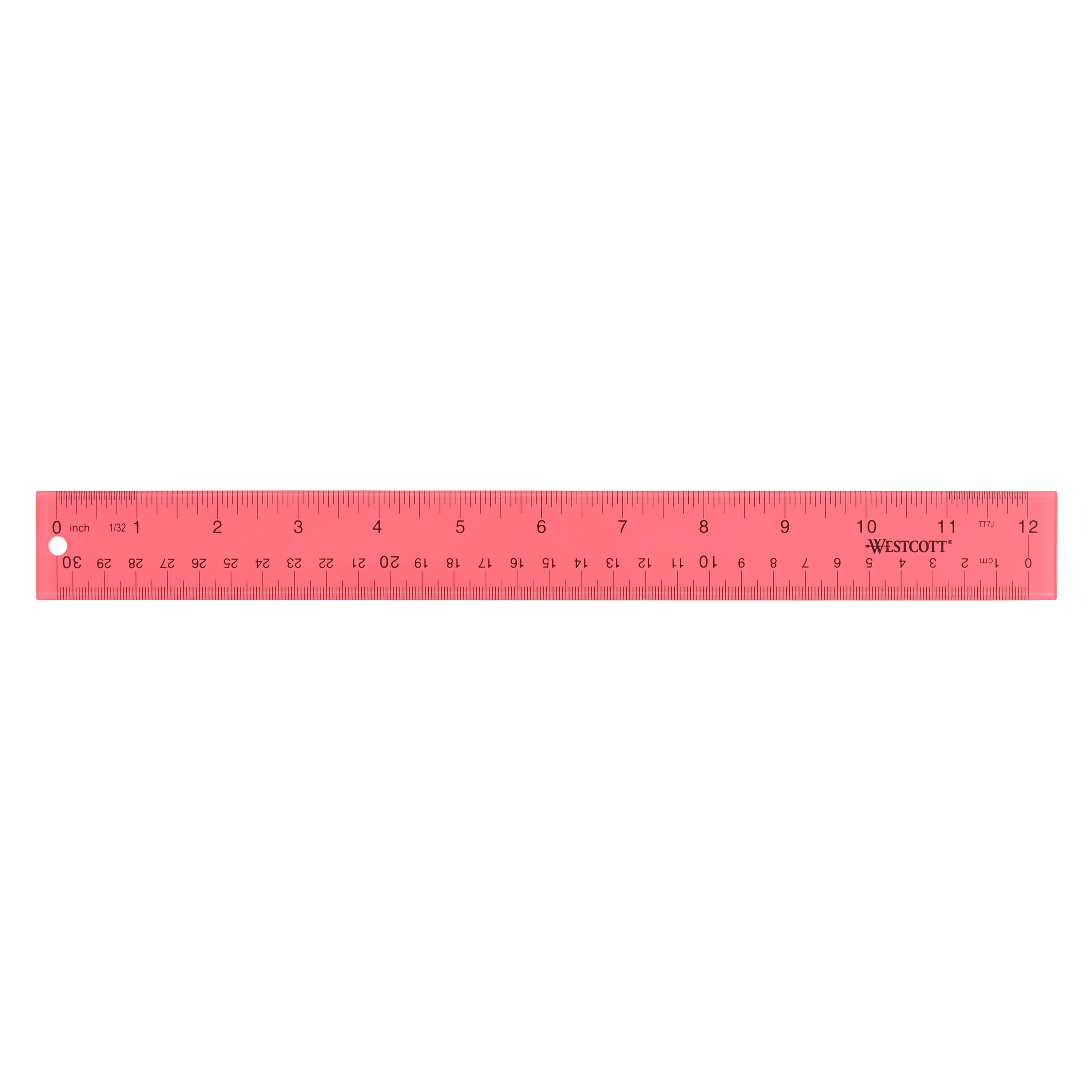 Westcott Acrylic Ruler, 12", Transparent, Imperial, 2.2 lb., High ...