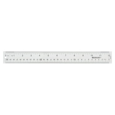 "Westcott Colored Finger Grip Ruler, 12"", Metric & Imperial, Plastic ...