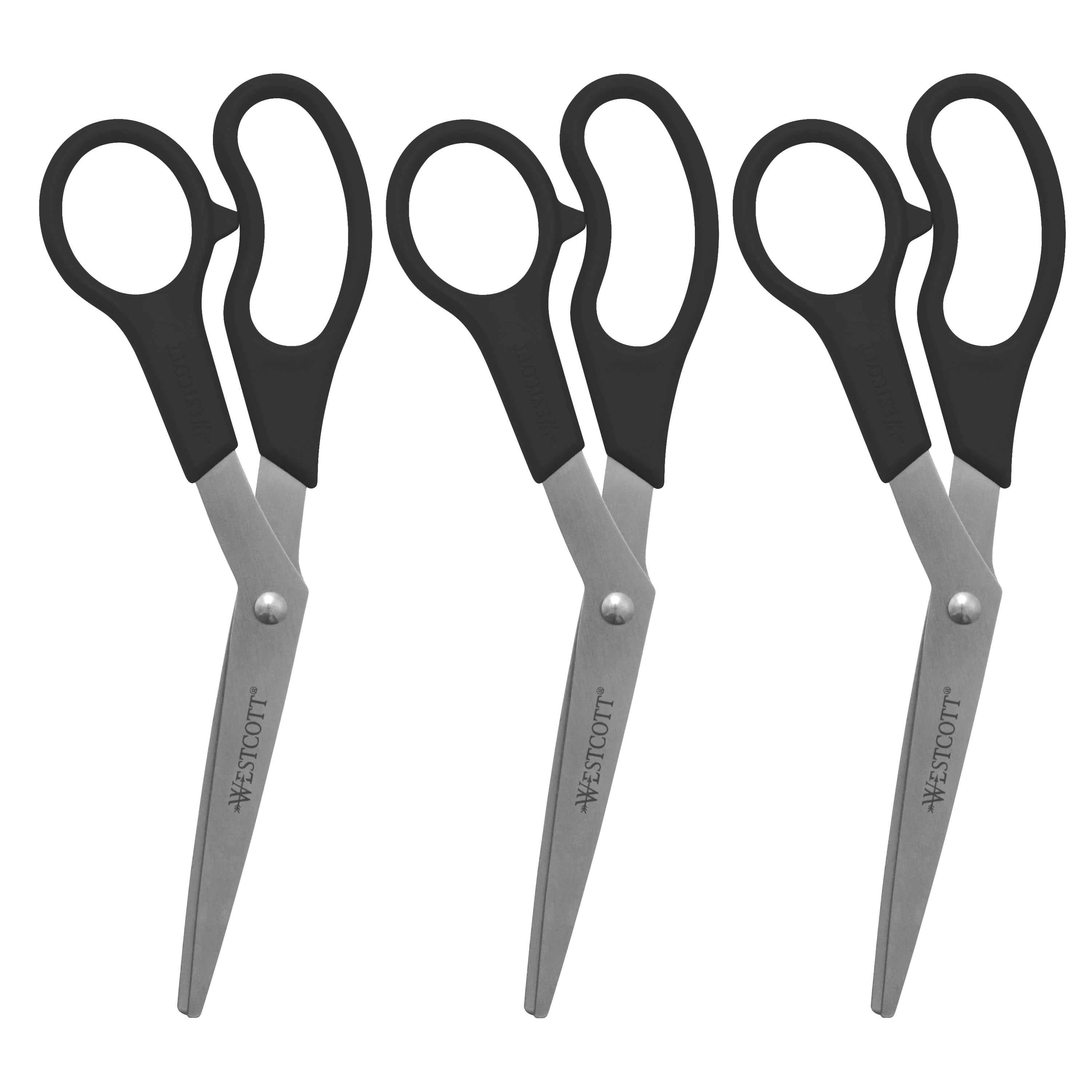 "Westcott Office & Home All Purpose, Sharp 8"" Stainless Steel Bent ...