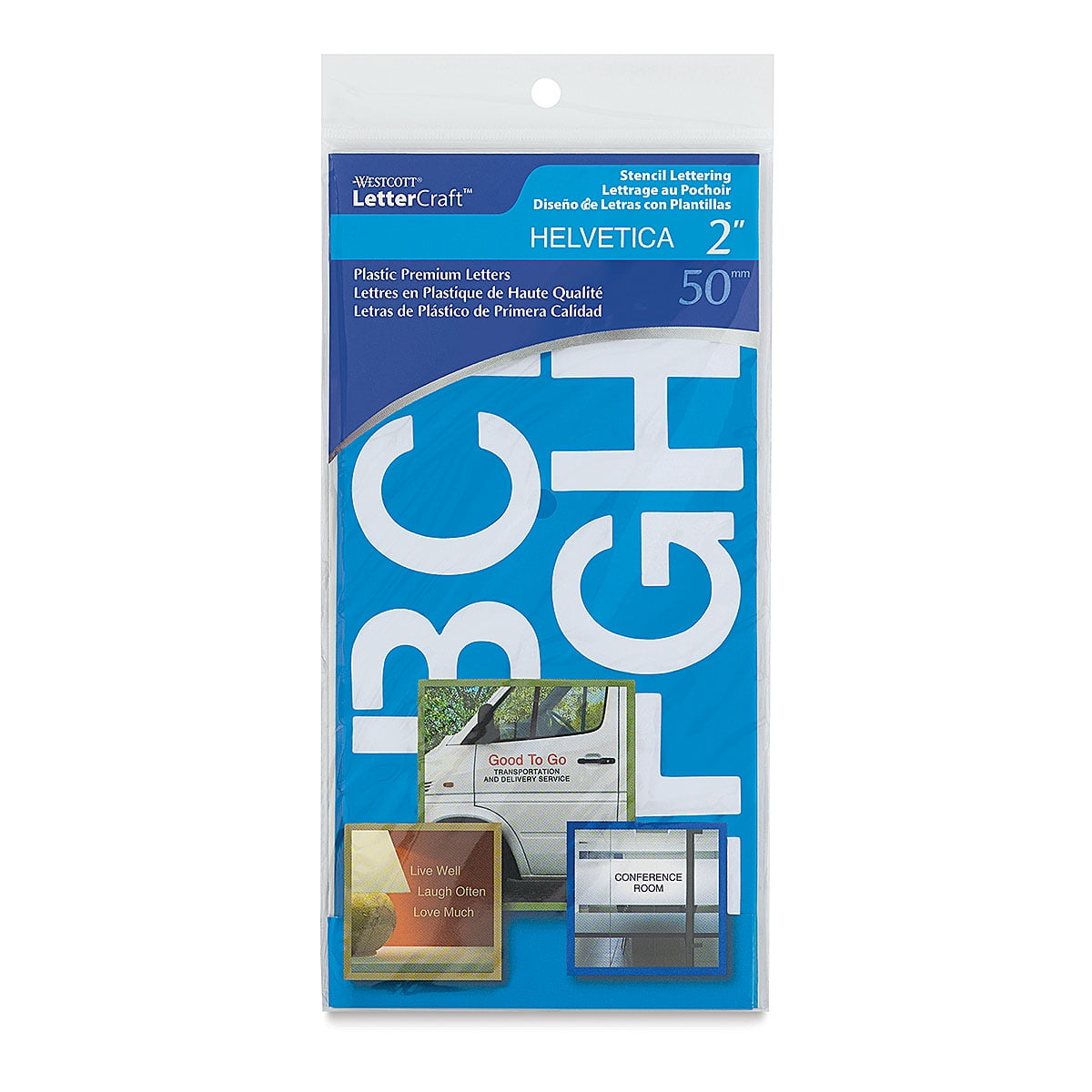 Westcott BetterLetter Plastic Letter Stencils - 2", Capital and Lower ...