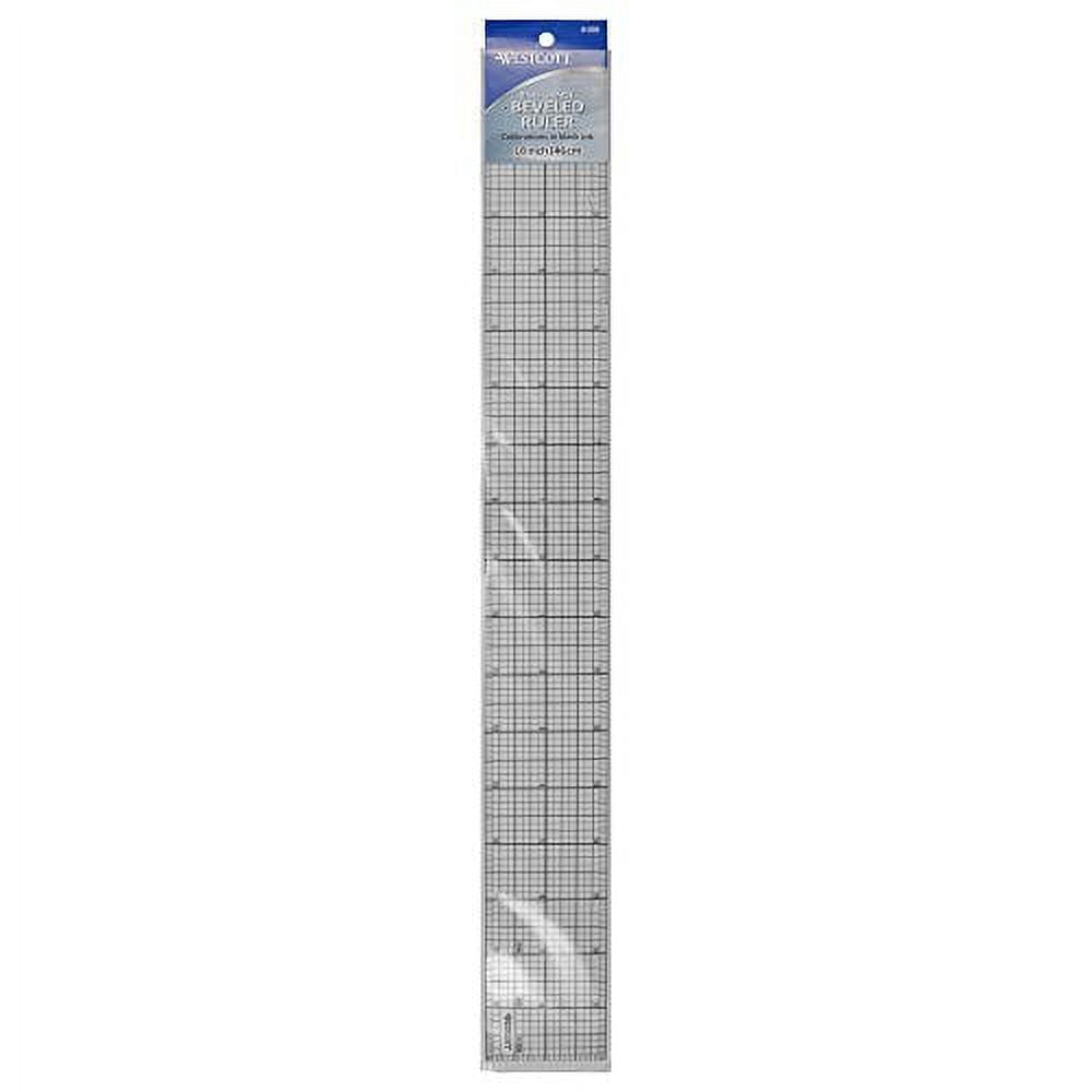 Westcott Beveled Graph Ruler, 2 x 18", Transparent (B-85B) - Walmart.com