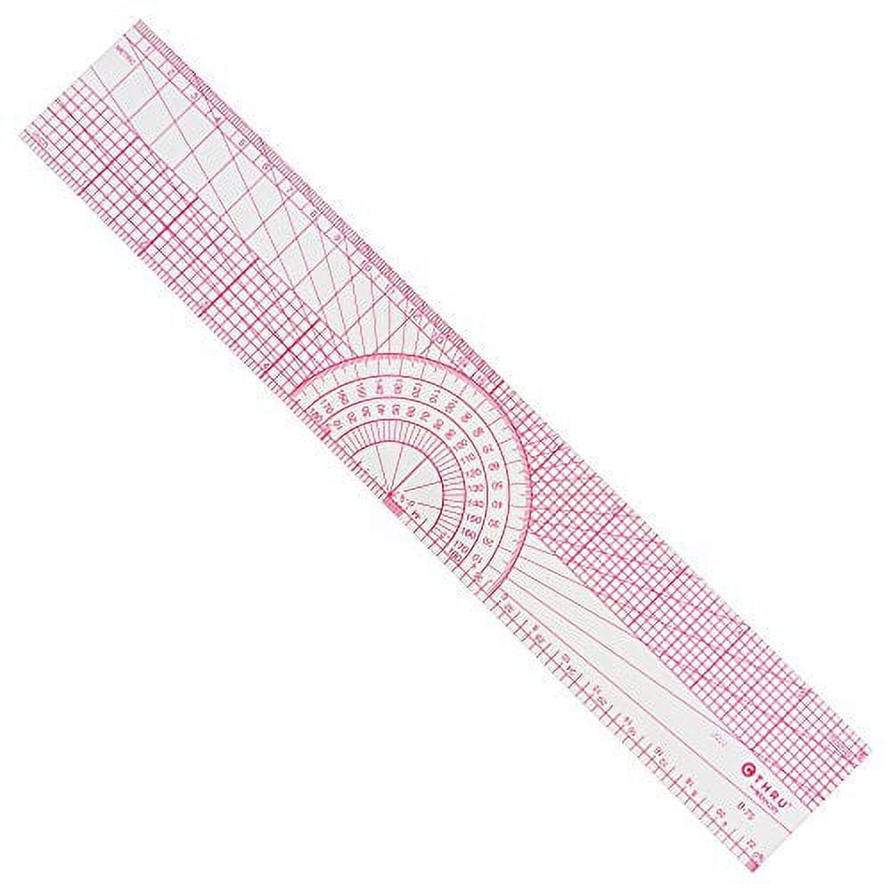 Westcott Beveled Protractor Ruler, 12", Transparent (B-75) - Walmart.com