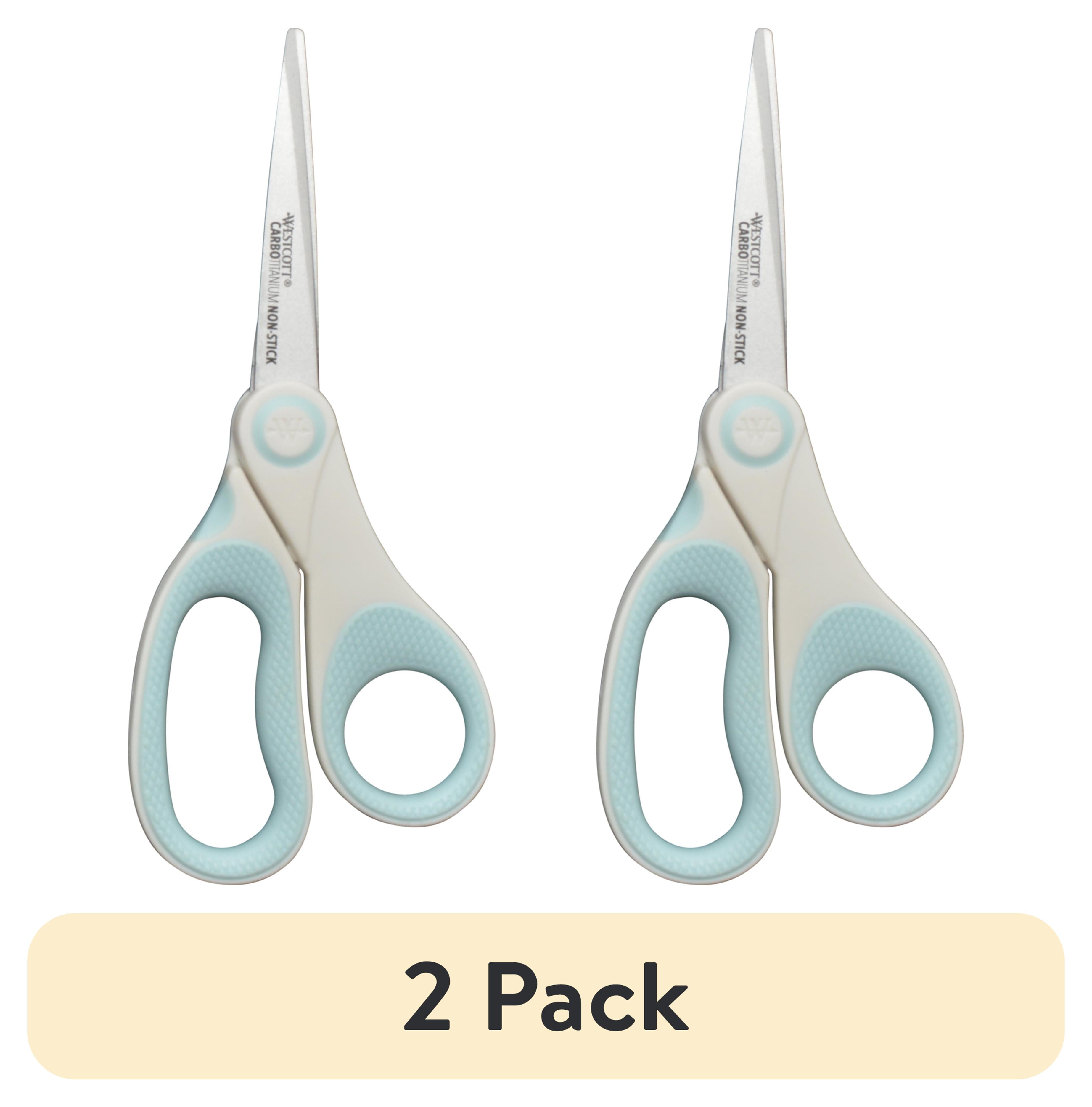 (2 pack) Westcott Carbo Titanium, Non-Stick Scissors, 8", for Craft ...