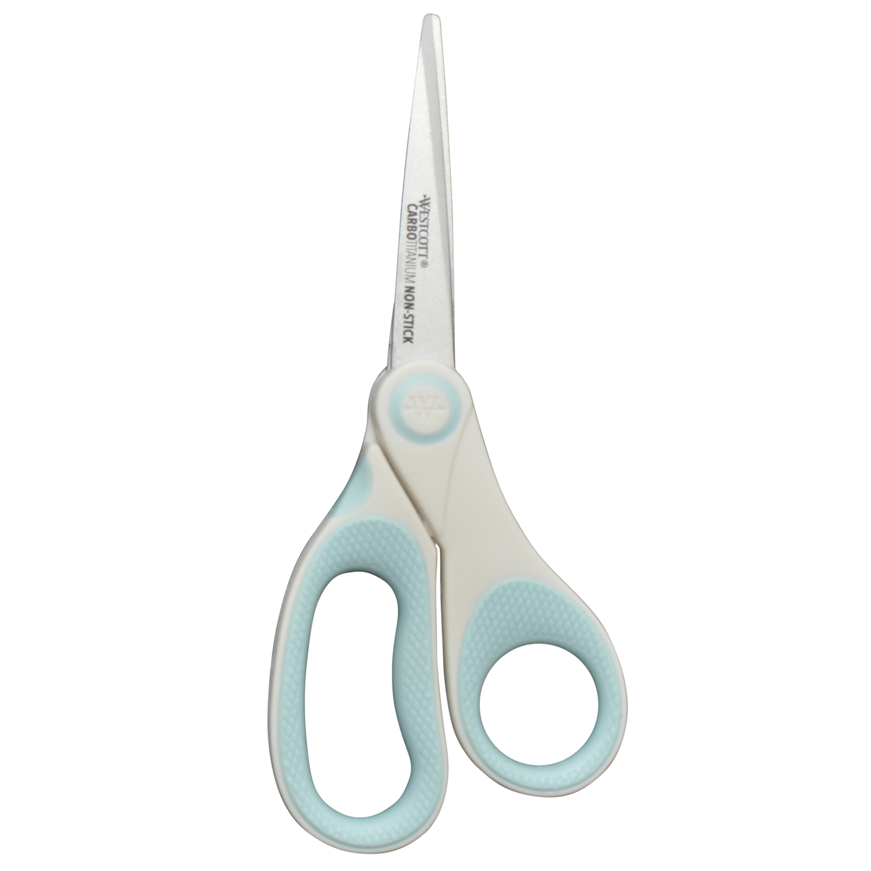 Westcott Carbo Titanium, Non-Stick Scissors, 5", for Craft, White/Blue ...