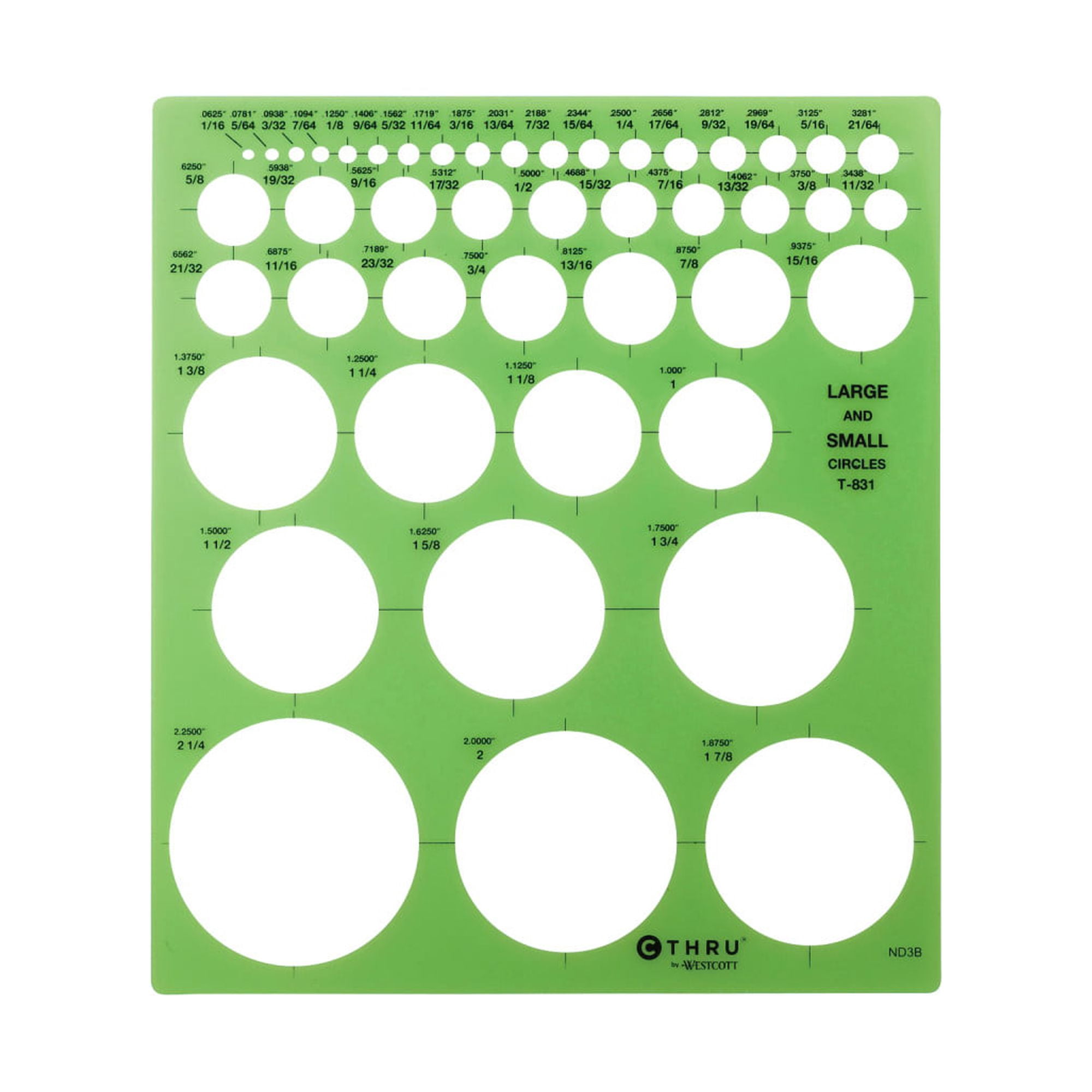 Westcott Circles Template, 45 Circles, Pack of 3 - Walmart.com