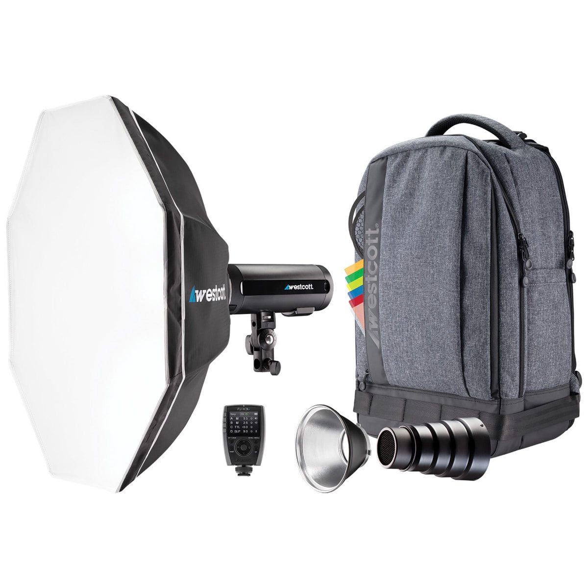 Westcott FJ200 Strobe 1-Light Backpack Kit with FJ-X3s Wireless Trigger ...