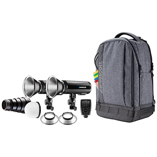 Westcott FJ200 Strobe 2-Light Backpack Kit with FJ-X3s Wireless Trigger ...