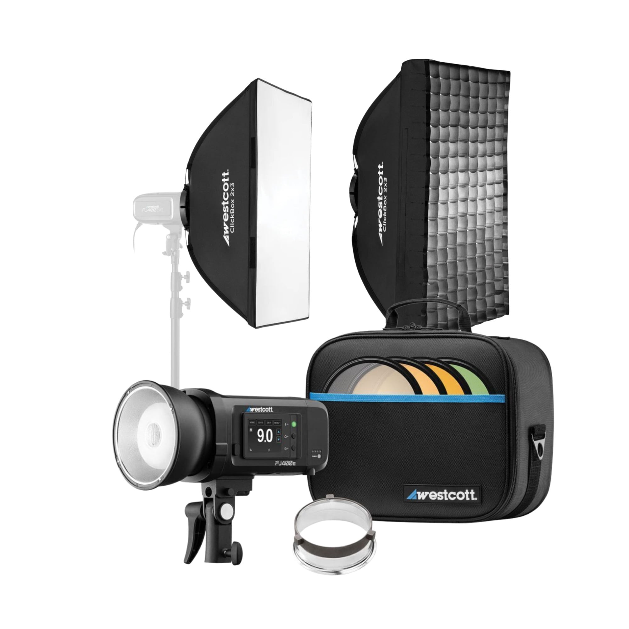 Westcott FJ400 II 400Ws Touchscreen Strobe with FJ Pro AC, DC Battery ...