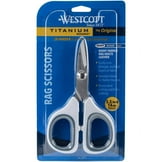 Westcott Carbo Titanium, Non-Stick Scissors, 5", for Craft, White/Blue ...