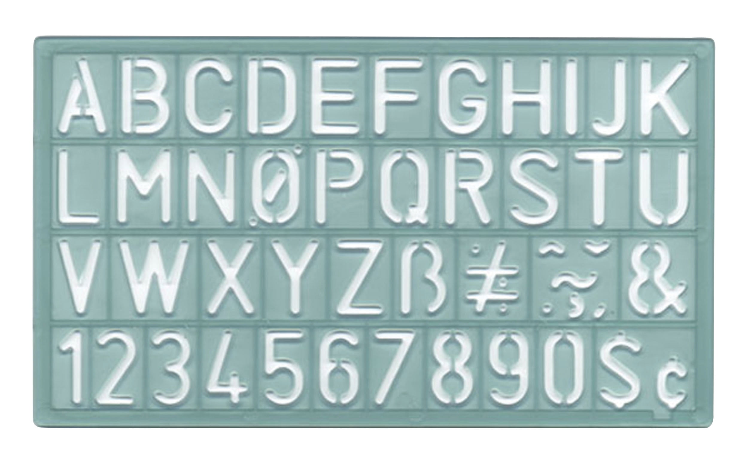 Westcott Lettering Guide, Letters and Numbers, 5 x 10 Inches - Walmart.com