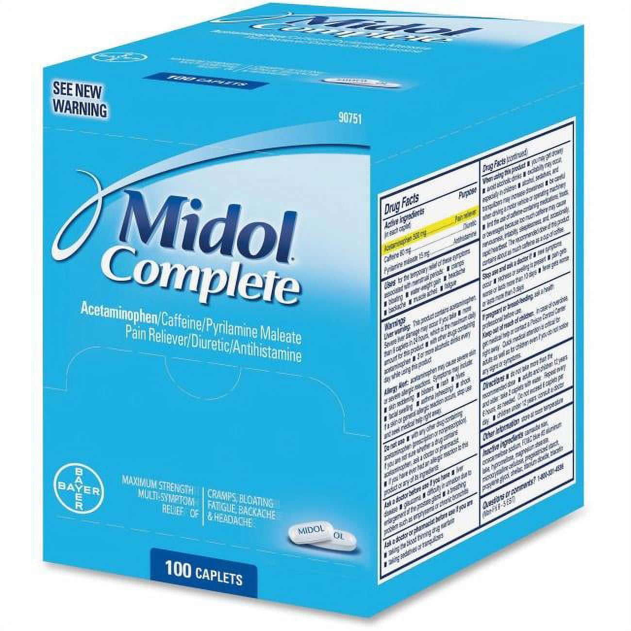 Westcott Midol Complete Pain Reliever Caplets, Blue - Walmart.com