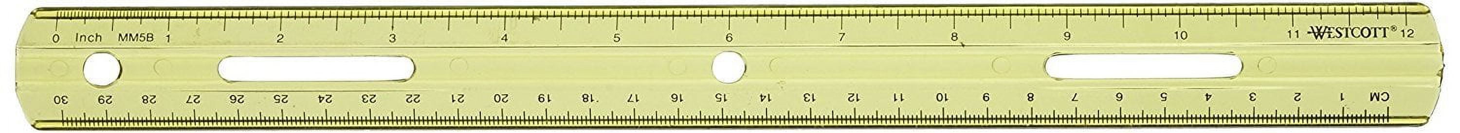 Westcott Plastic Ruler, 12 Inches/30 Centimeters, Assorted Colors 10526 ...