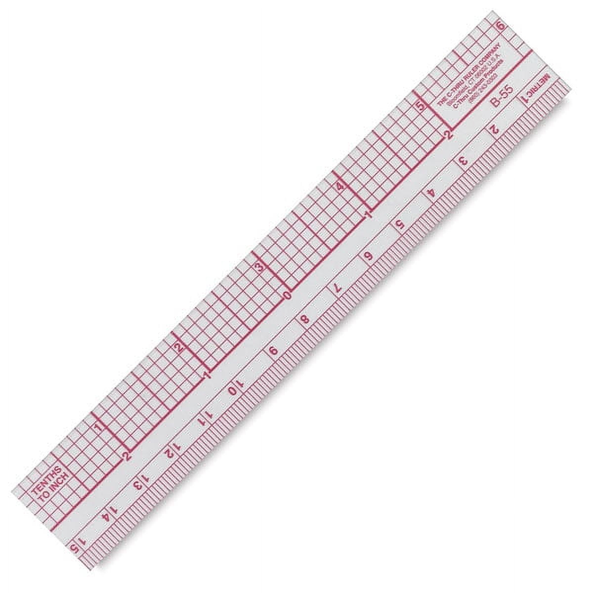 Westcott 10ths/Metric Beveled Ruler, 6-Inch/15cm (B-55) - Walmart.com