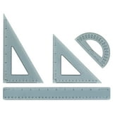 Westcott Protractor and Ruler Set: Clear, 4 pieces - Walmart.com