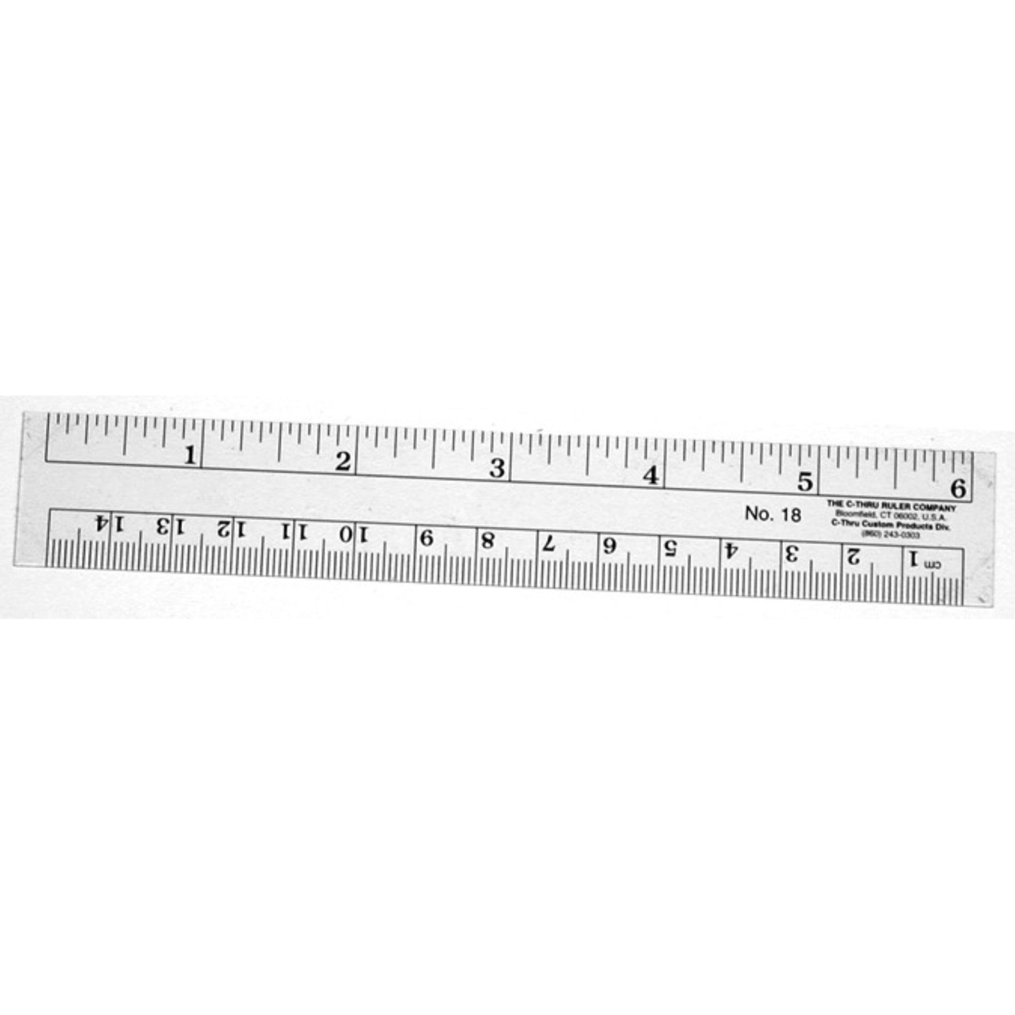 Westcott Ruler,Plastic,Lined,16ths,6in,Transparnt 18 - Walmart.com