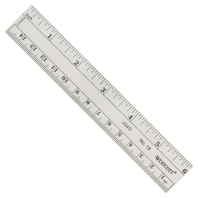 Westcott See Through 6-Inch Acrylic Ruler, Clear - Walmart.com