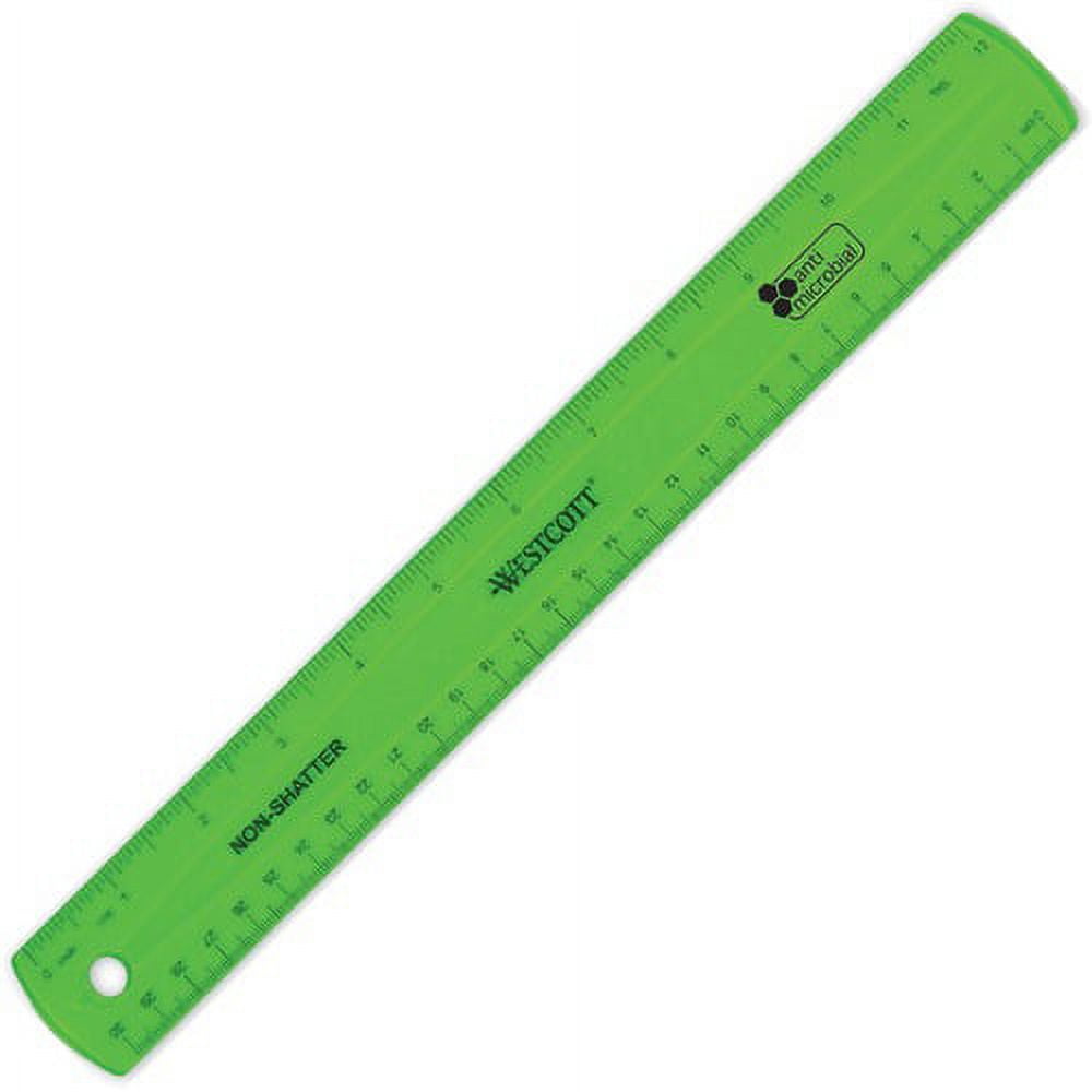 Westcott Shatterproof Ruler - 12" Length - 1/16 Graduations - Metric ...
