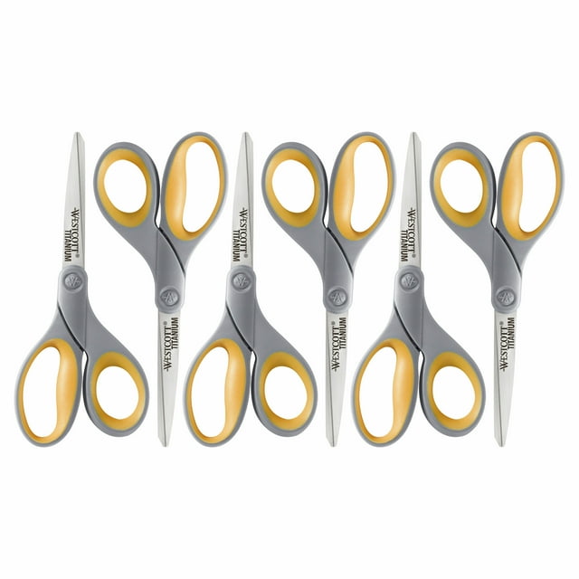 Westcott Titanium Straight Scissors, 7", High School Educational Level ...