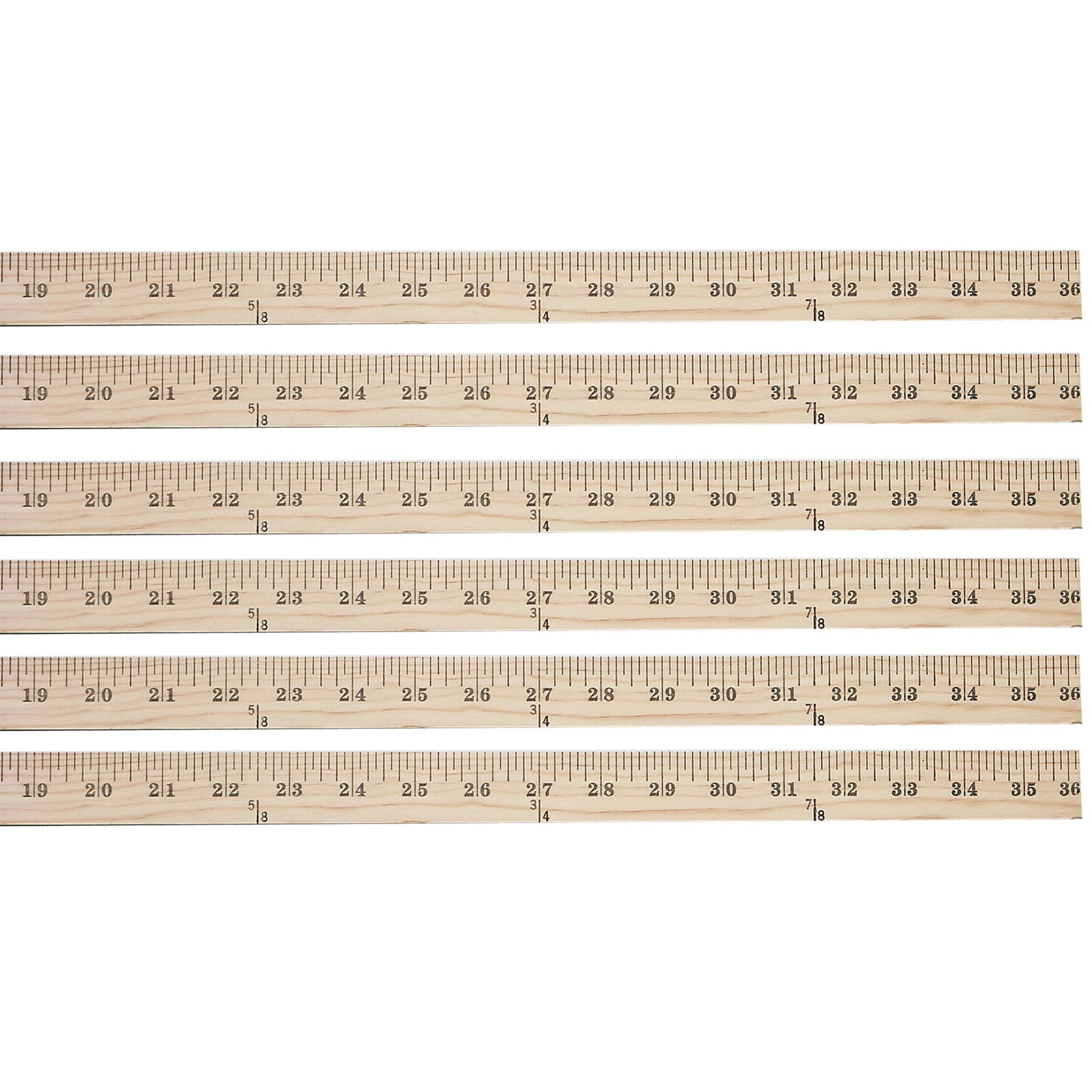 Westcott Wood Yardstick, Pack of 6 - Walmart.com