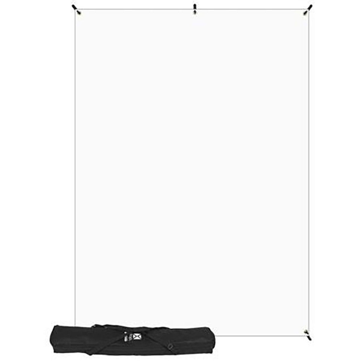 Westcott 5 x 7' White X-Drop Backdrop Kit, with X-Drop Stand and Travel ...