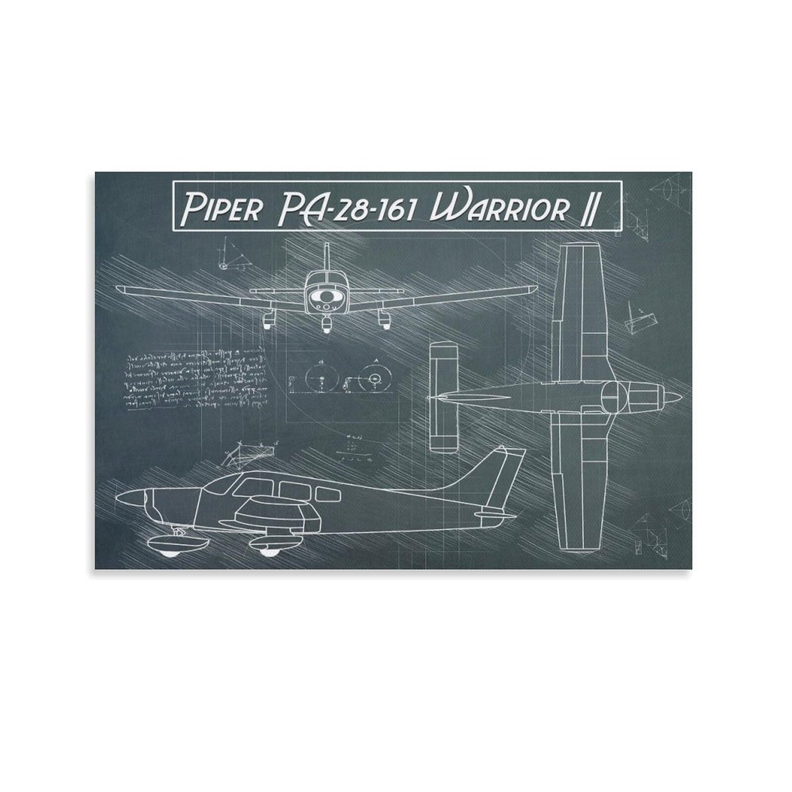 Westcsn Piper PA-28-161 Poster Warrior II Airplane Sketch-Effect PA28 ...