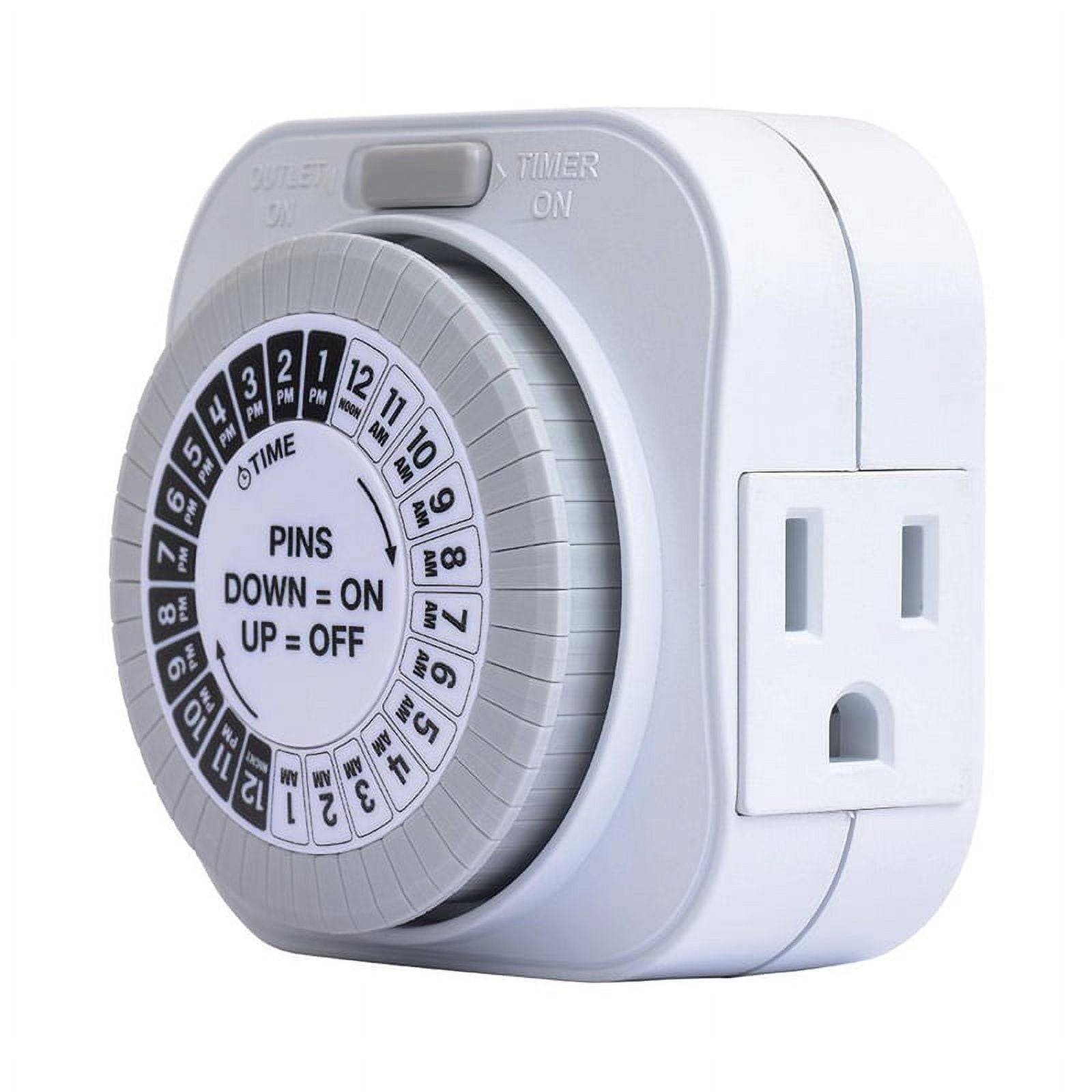 Westek Indoor Mechanical Timer 120 V White - Walmart.com