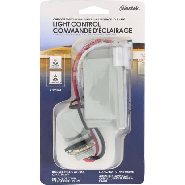 Westek Outdoor Wire-In Dusk To Dawn Swivel Mount Light Control ...