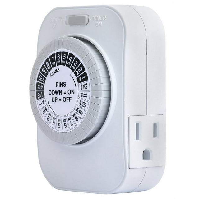 Westek TM09DHB Indoor 2-Outlet - Grounded Daily Mechanical Timer ...