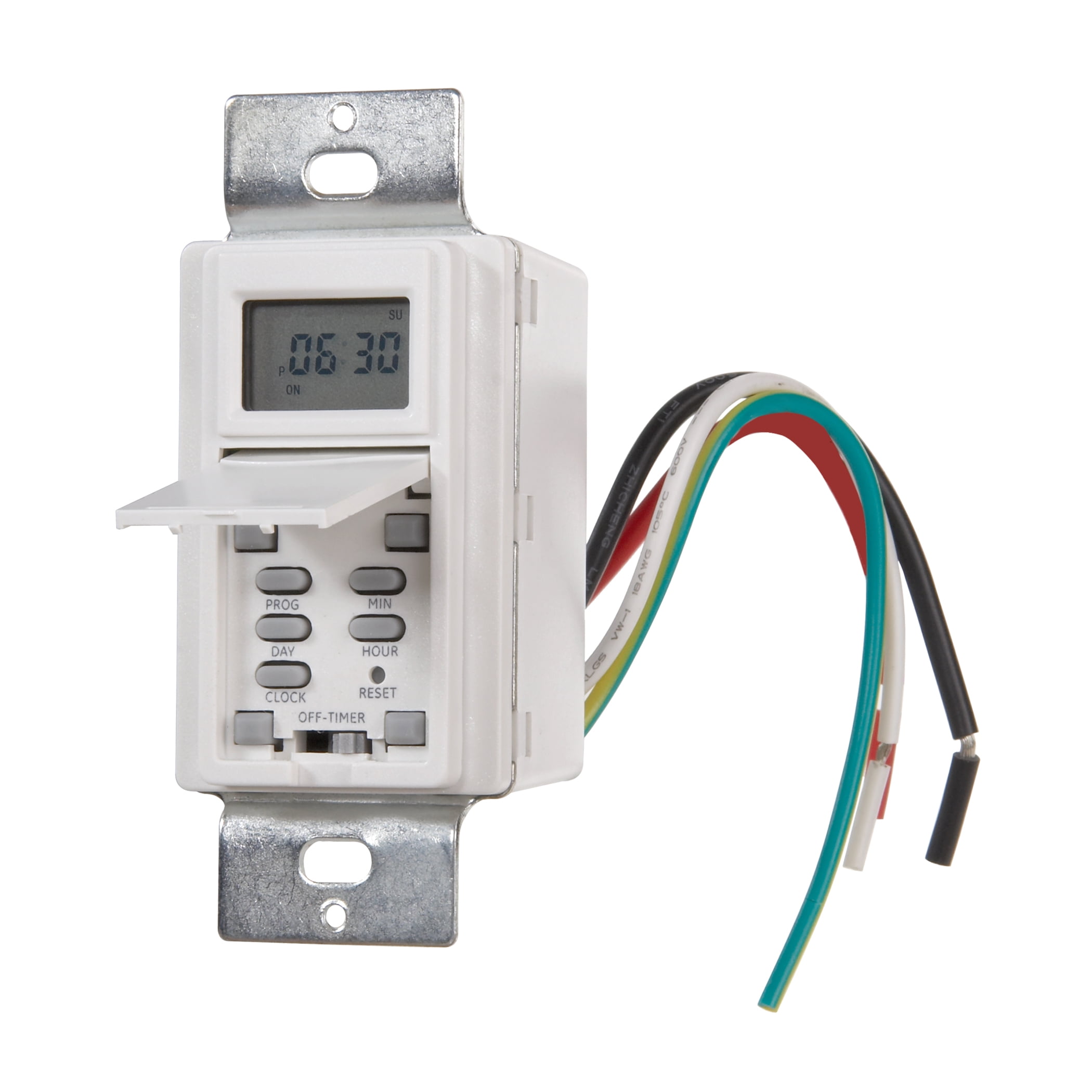 Westek TMDW30 Hardwire Indoor Digital Wall Switch Timer, White ...