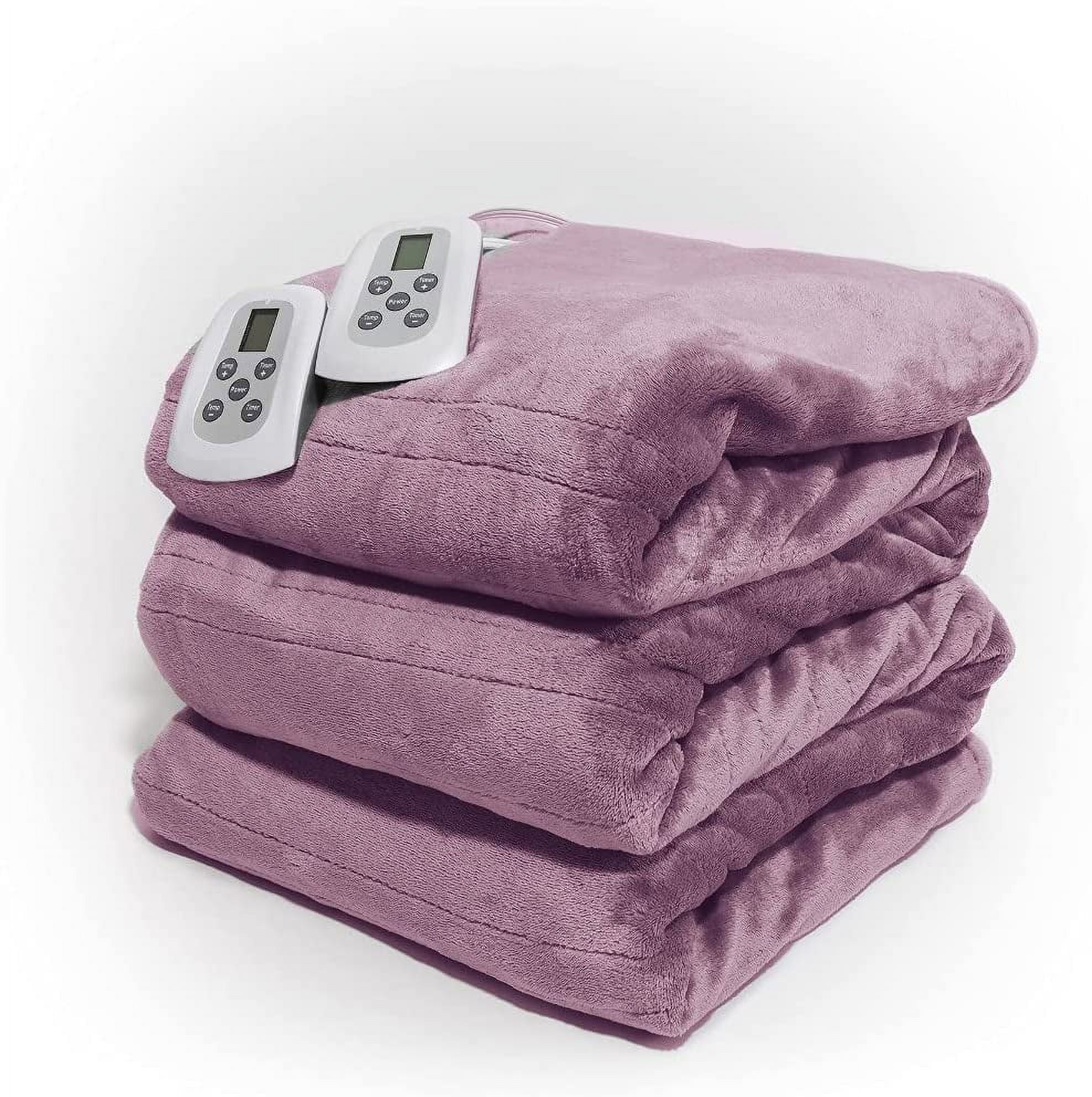 Westerly Queen Size Electric Heated Blanket with Dual Controllers ...