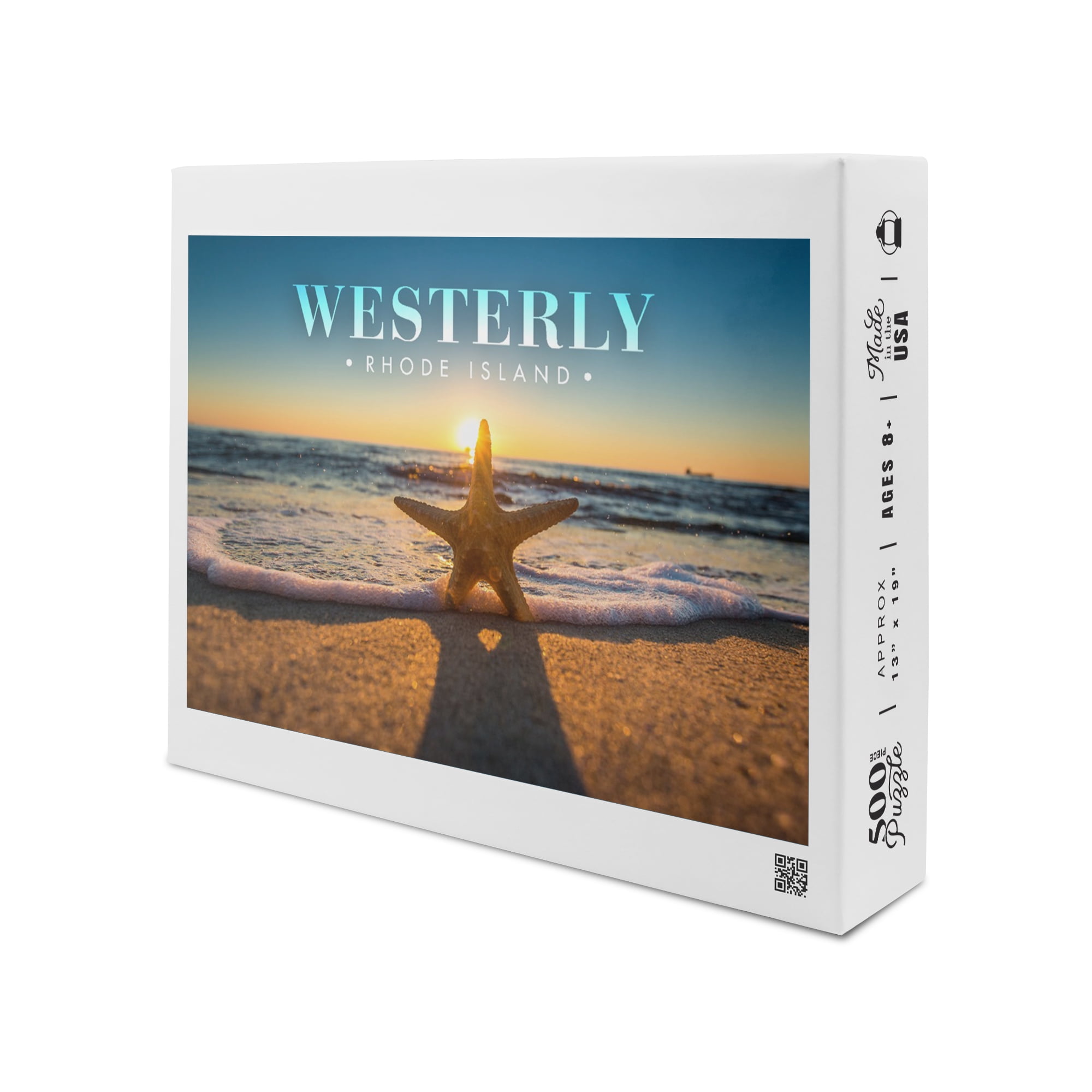 Westerly, Rhode Island, Starfish on Beach (19x27 inches, Premium 500 ...