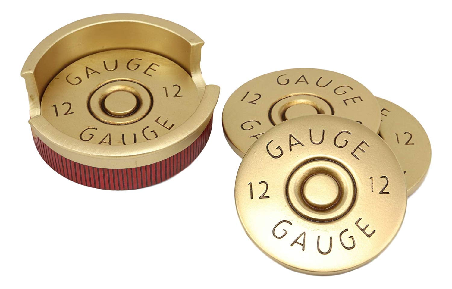 Western 12 Gauge Shotgun Shells Ammo Coaster Set With 4 Shell Casing ...