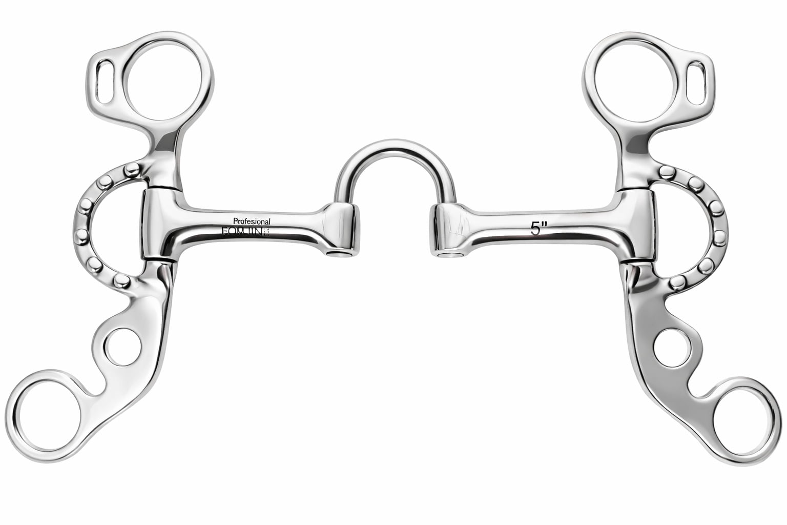 Western 5" Mouth Low Port Swivel Mouth Short Cheek Horse Correction Bit ...
