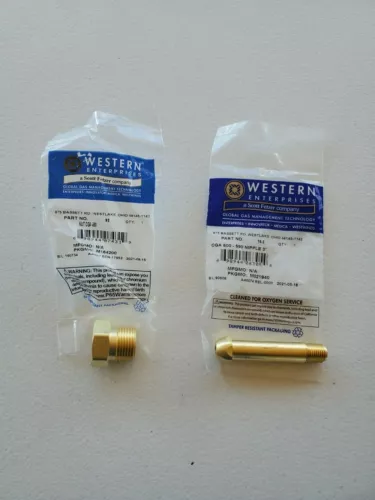 Western 92 & 15-3 Nut And Nipple Combo For Cga 580 Helium, Argon ...