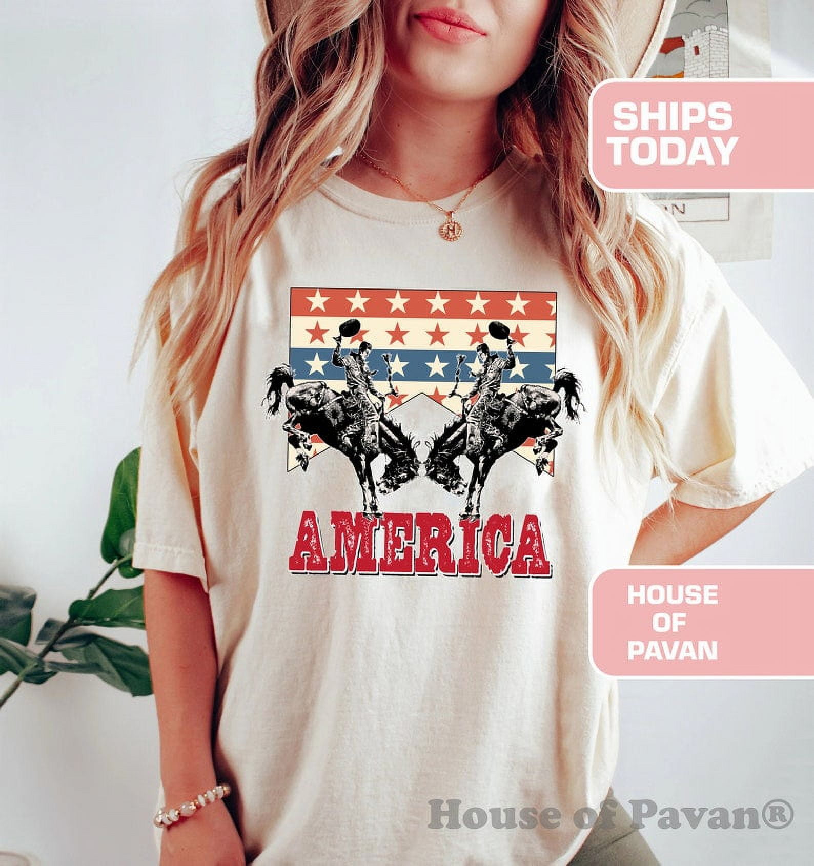 Western American Rodeo Shirt, Comfort Colors®, Vintage Inspired Tee ...