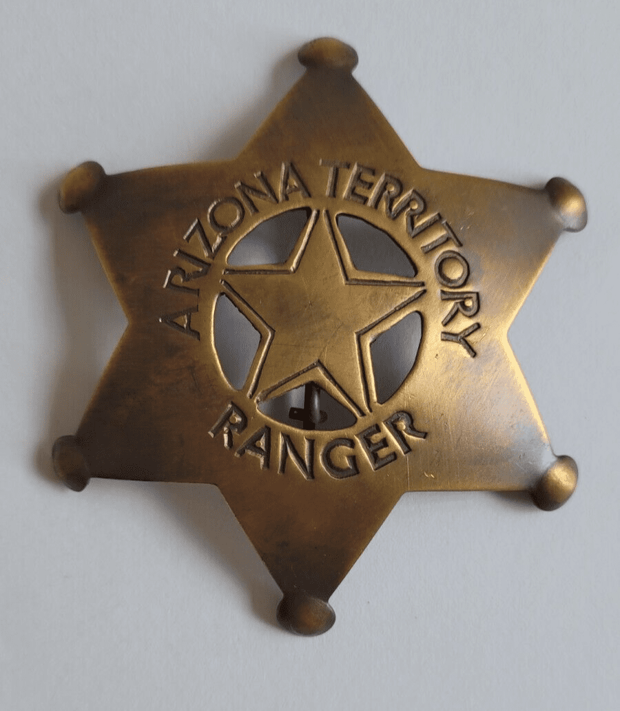 Western Antique Finish Solid Brass Arizona Territory Ranger 3" Badge ...