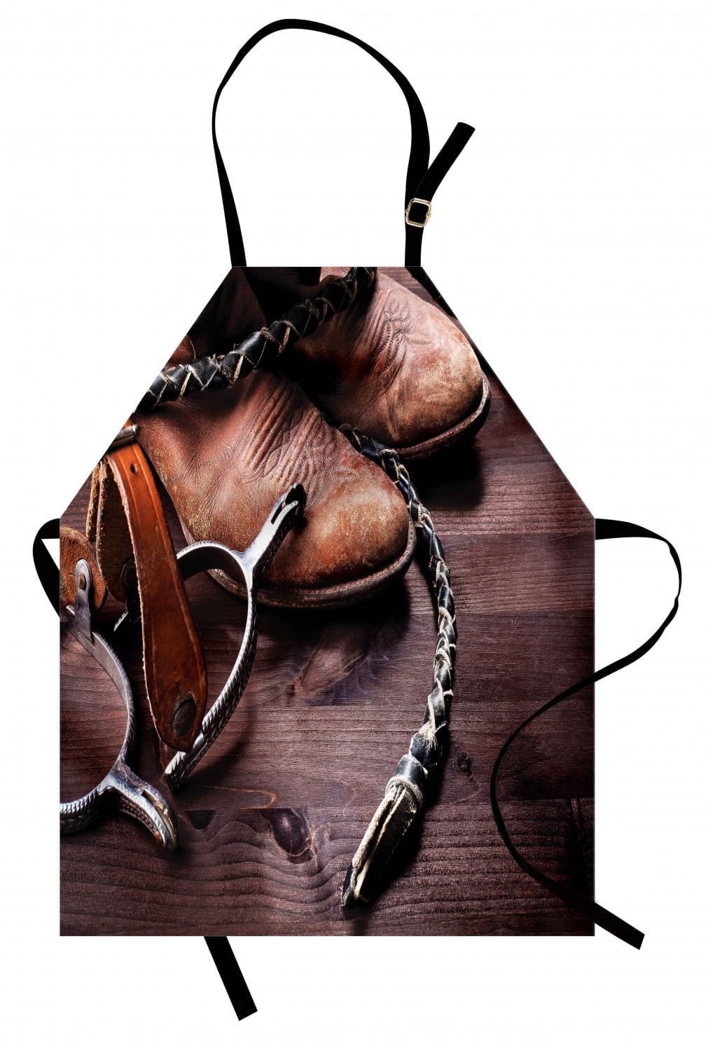 Western Apron Authentic Old Leather Boots and Spurs Rustic Rodeo ...