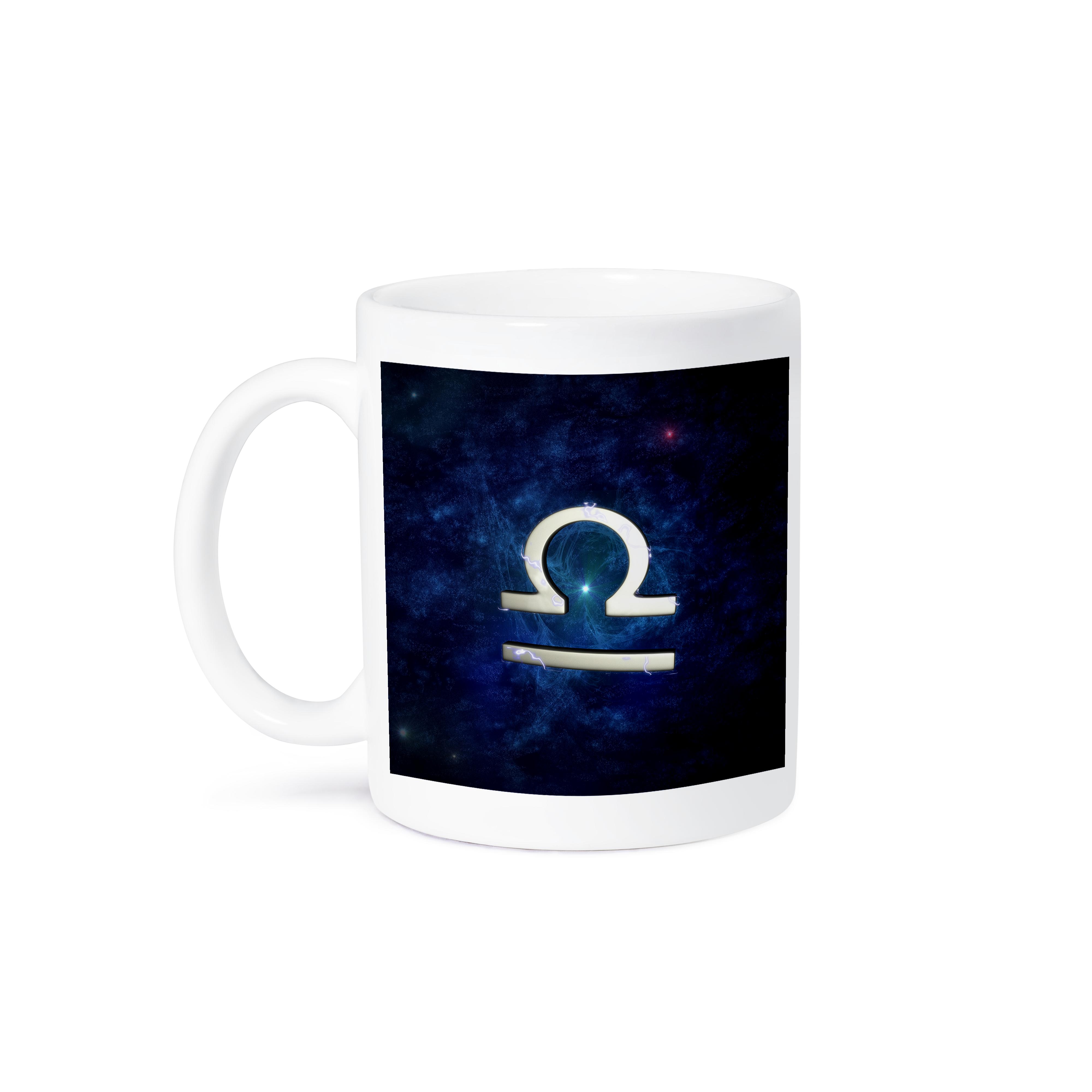 Western Astrology Libra Symbol With Starry Space Background., 11oz Mug ...