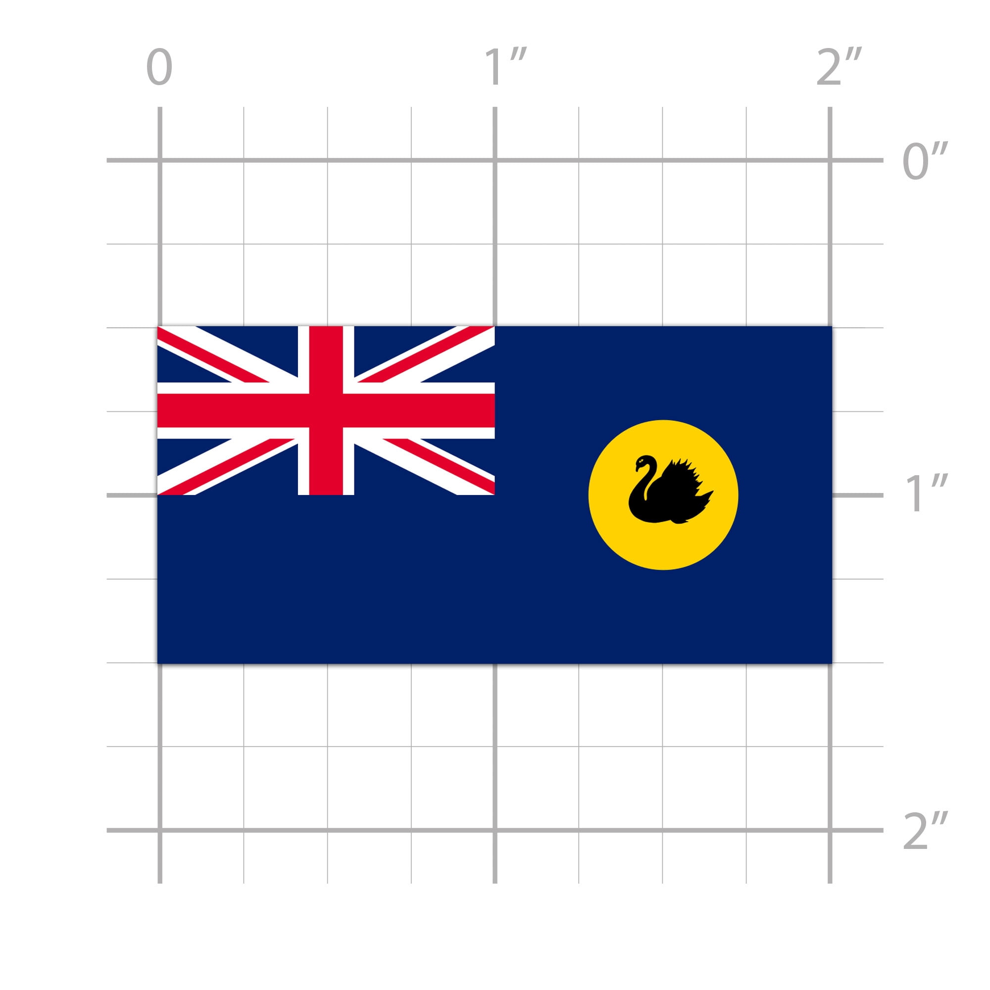 Western Australia Flag Sticker for water bottle phone tumbler hard ...