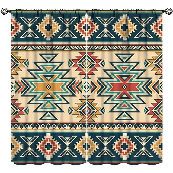 Western Aztec Blackout Curtains Southwestern Aztec Tribal Abstract ...