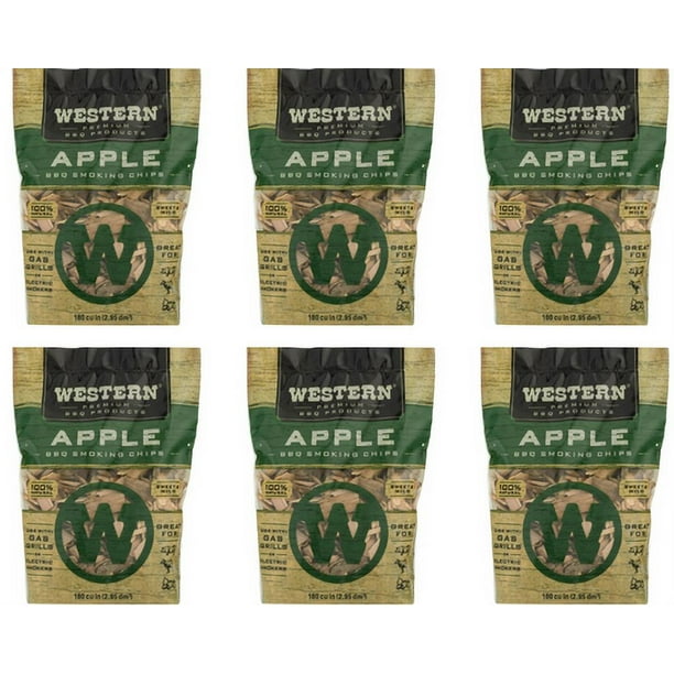 Western BBQ 28065 180 Cubic Inches Premium Apple Wood BBQ Charocal ...