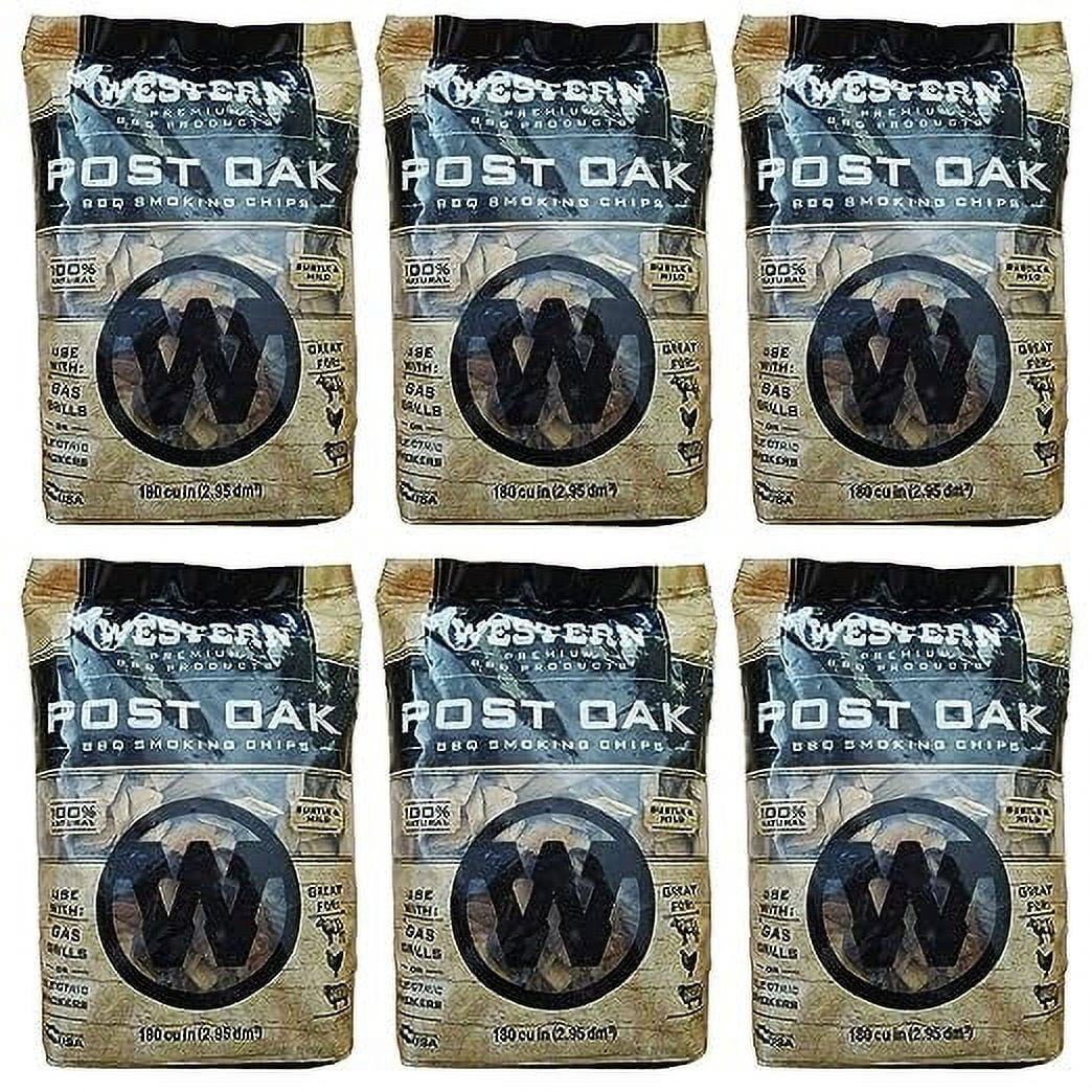 Western BBQ Products Post Oak Barbecue Cooking Chips, 180 Cubic Inches ...