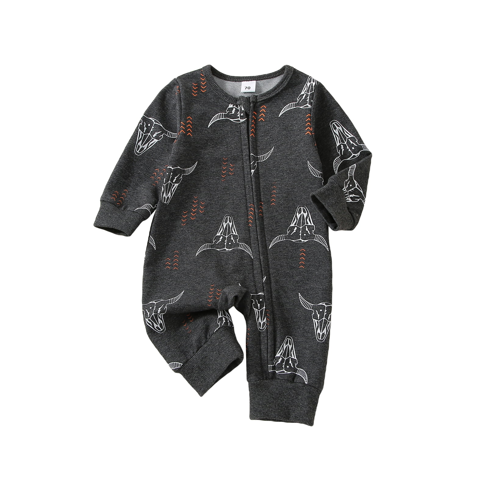 Western Baby Boy Clothes 3M 6M 12M 18M Newborn Cowboy Jumpsuit Cow Printed Onesie Long Sleeve ...