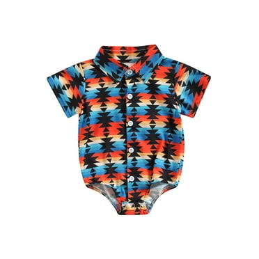 Wassery Western Baby Boy Clothes 6 12 18 24 Months Cowboy Shirt Romper Short Sleeve Button Down ...