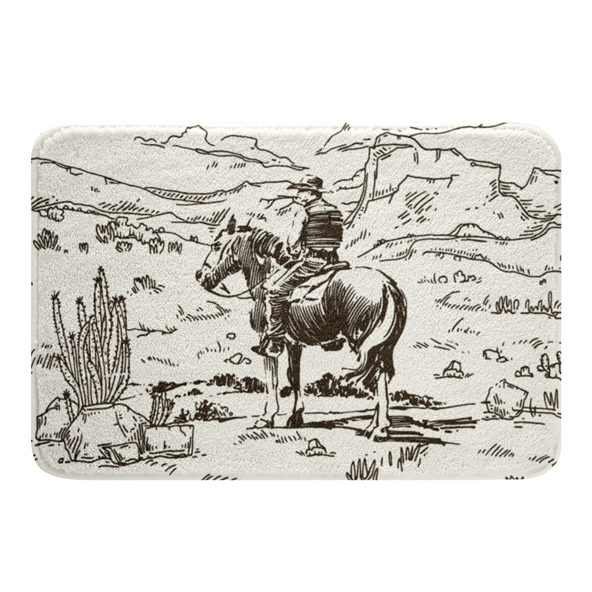 Western Bath Mat,Farmhouse Cowboy Bathroom Rugs,Western Country ...