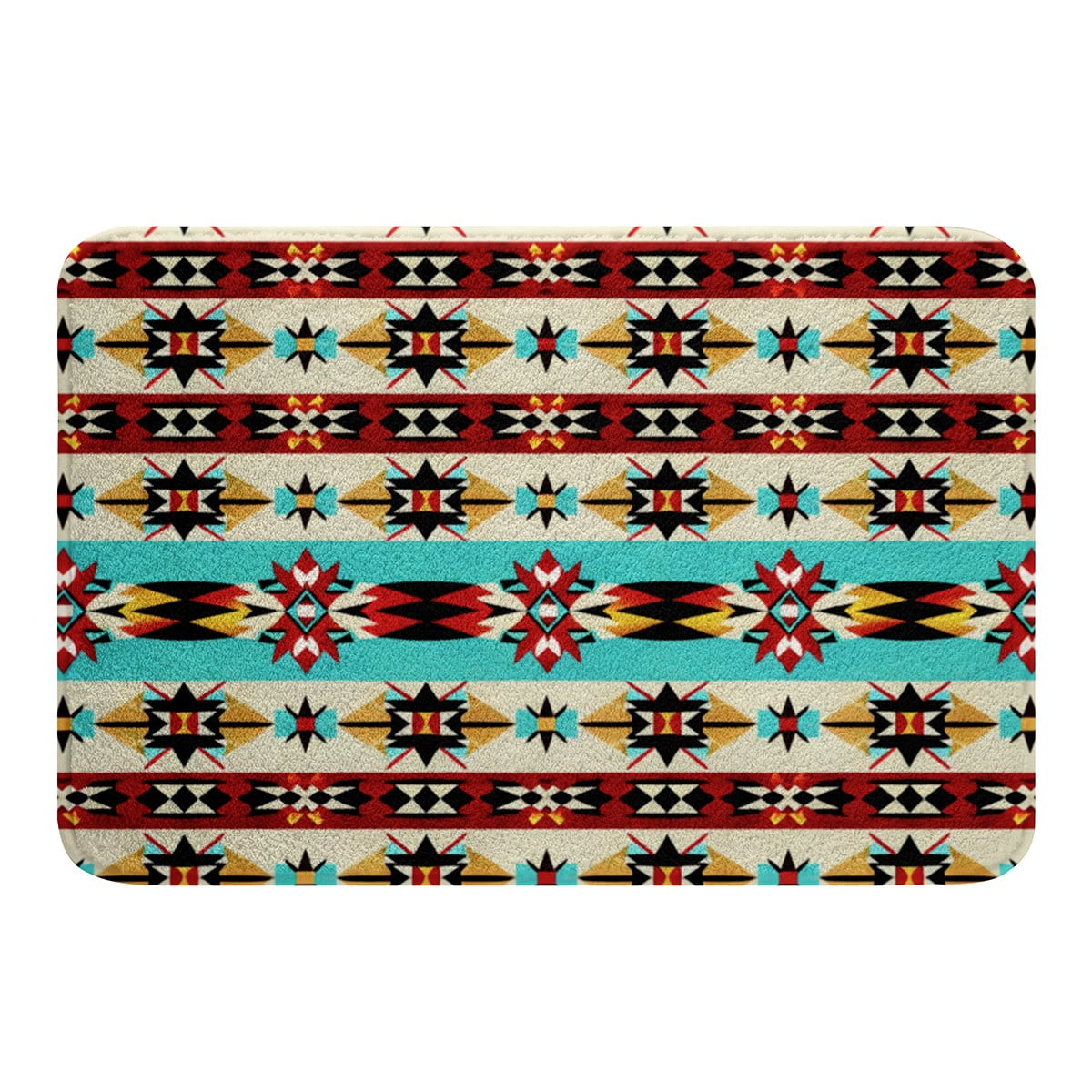 Western Bath Mat Southwestern Area Rug,Geometric Aztec Outdoor Rug 16 ...