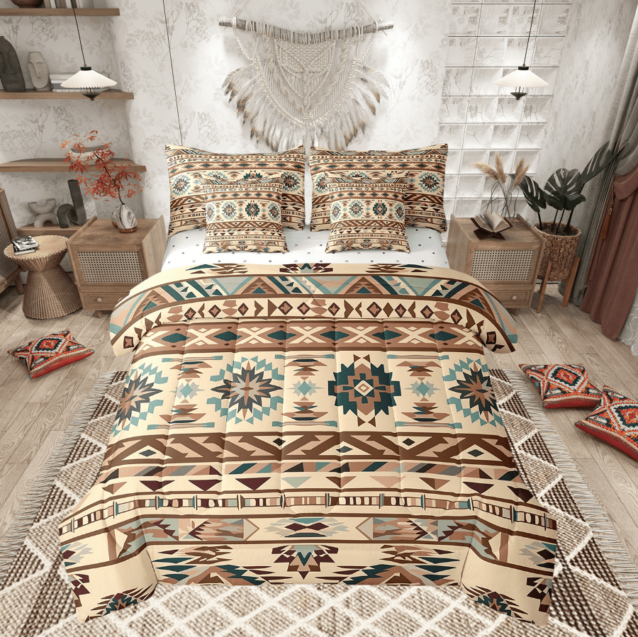 Western Bed in a Bag King Size Comforter Set 7 Pieces,Southwestern ...