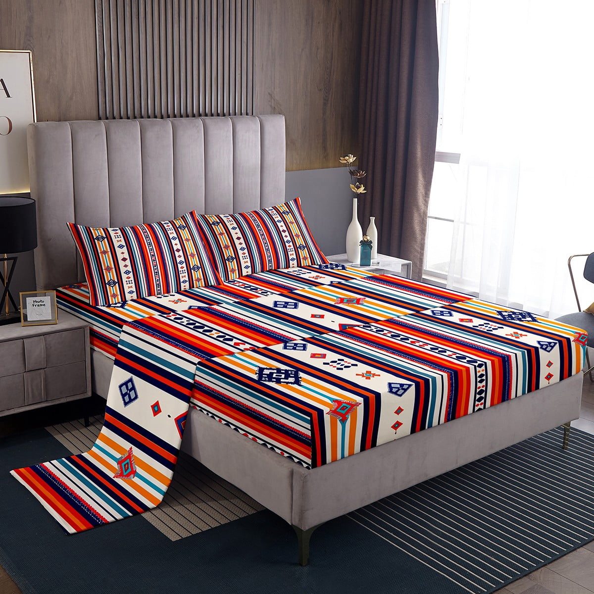 Western Bed Sheets Set Southwestern Sheets,Geometric Aztec Sheet Set ...