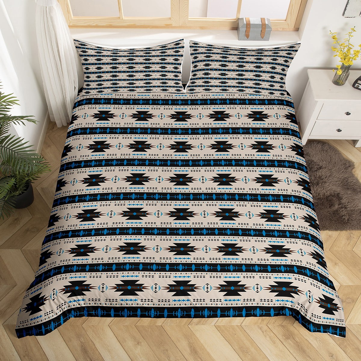 Western Bedding Sets Full Ethnic Tribal Arrow Comforter Cover,Vintage ...