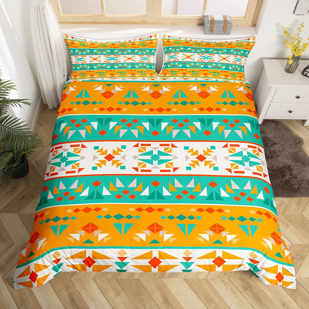 Western Bedding Sets Queen Ethnic Tribal Arrow Aztec Duvet Cover Gifts ...
